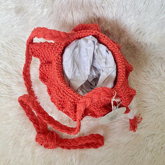 RHODE | Bags | Nwt Rhode X Target Crochet Bucket Bag Dark Orange Boho ...